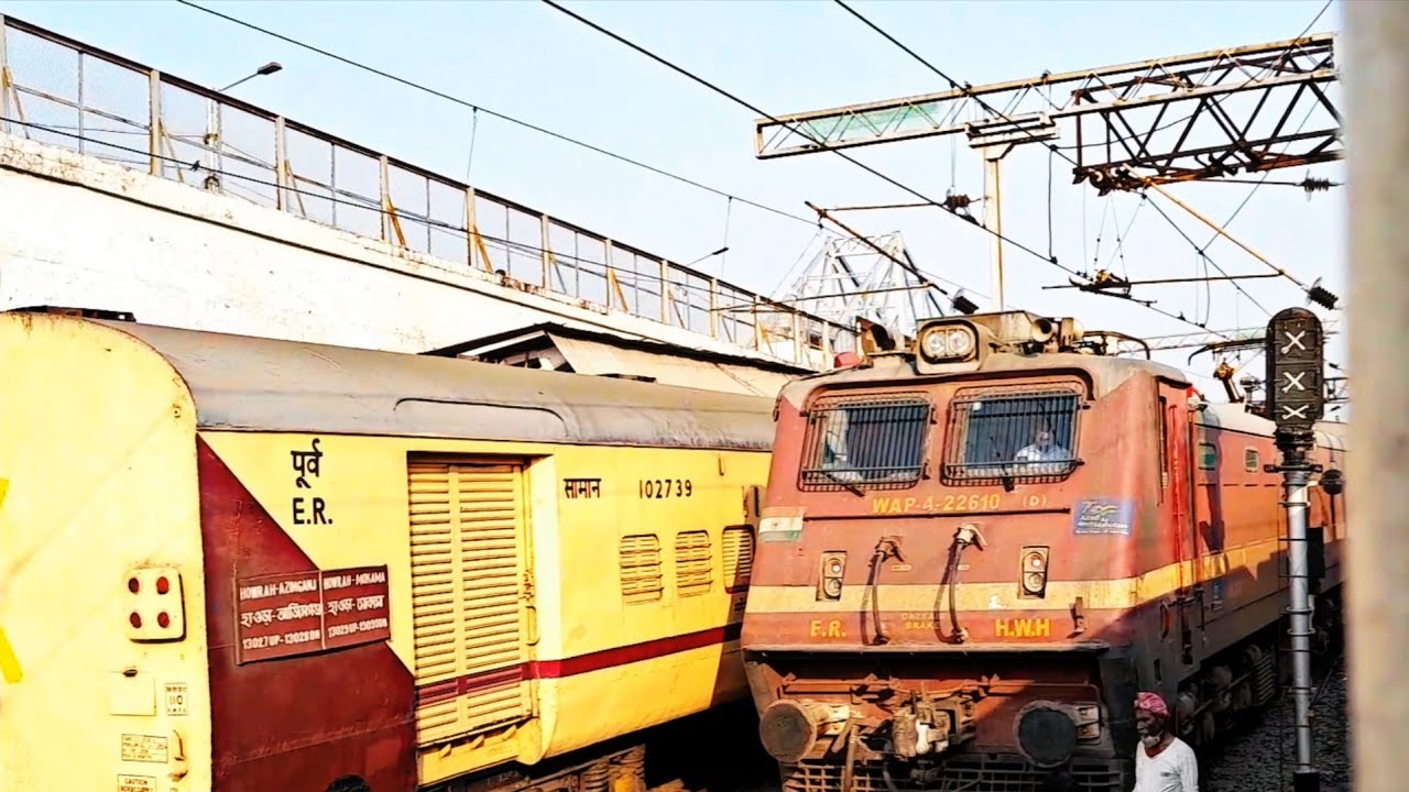 The Howrah Station Arrival by Local Train. Brand New EMU Rake. West ...