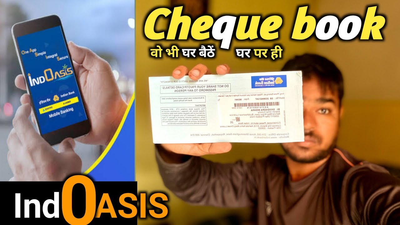 Indian Bank cheque Book issue Through INDOASIS App 💯 || Online Cheque ...