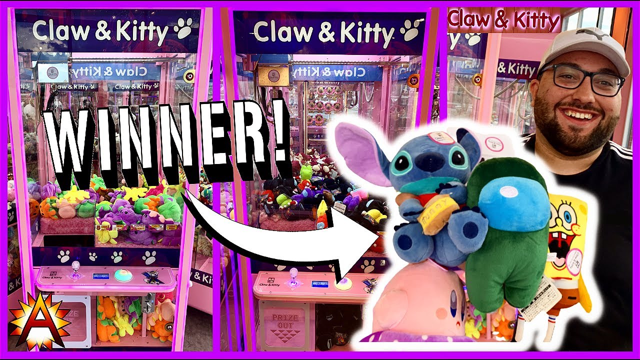 WINNING a GIANT BAG of PRIZES from this CLAW MACHINE ARCADE! - YouTube
