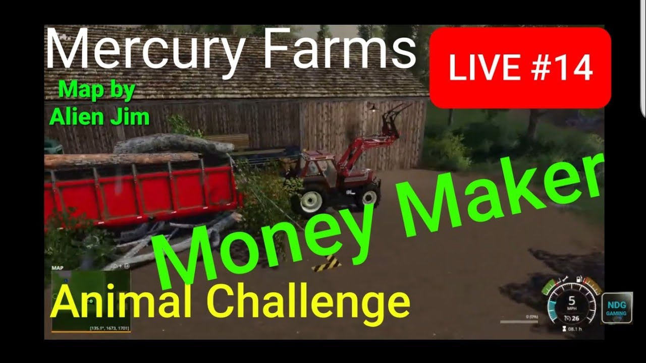 Mercury Farms LIVE #14 NDG GAMING PS4 Animal Challenge FS19 Farming ...