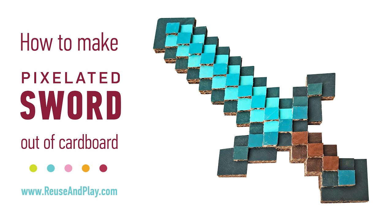 How to make a Diamond Sword out of Cardboard - YouTube