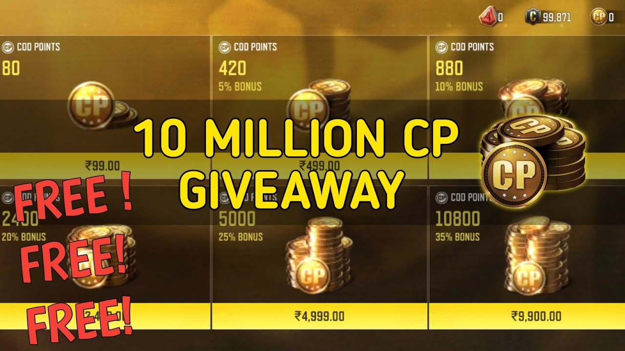 10 MILLION CP GIVEAWAY In Cod Mobile Season 7 | Global Server Giveaway ...
