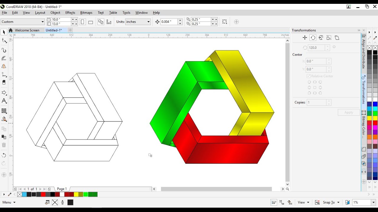 3d logo design ll 3d logo design in CorelDraw ll CorelDraw logo design ...