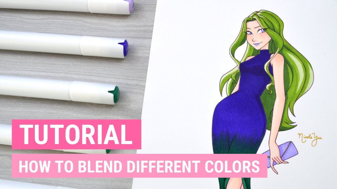 How to Blend DIFFERENT Colors with ALCOHOL MARKERS (Pt.7) | Marker ...