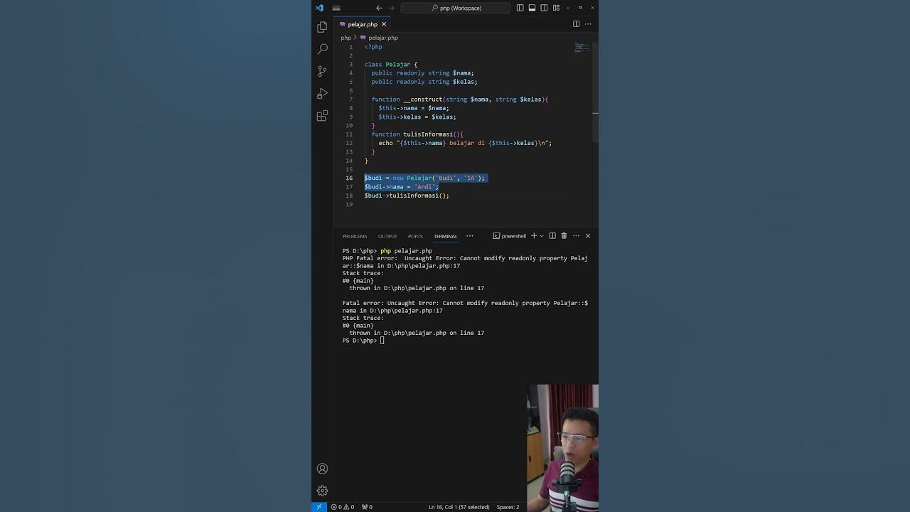 Readonly Class Skysen Coding Pemograman Php Youtube