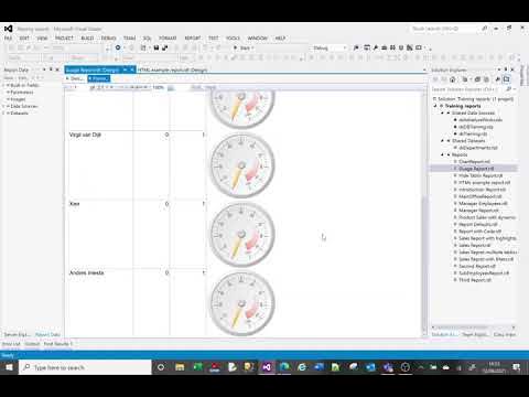 MS SSRS tutorial on gauges - YouTube