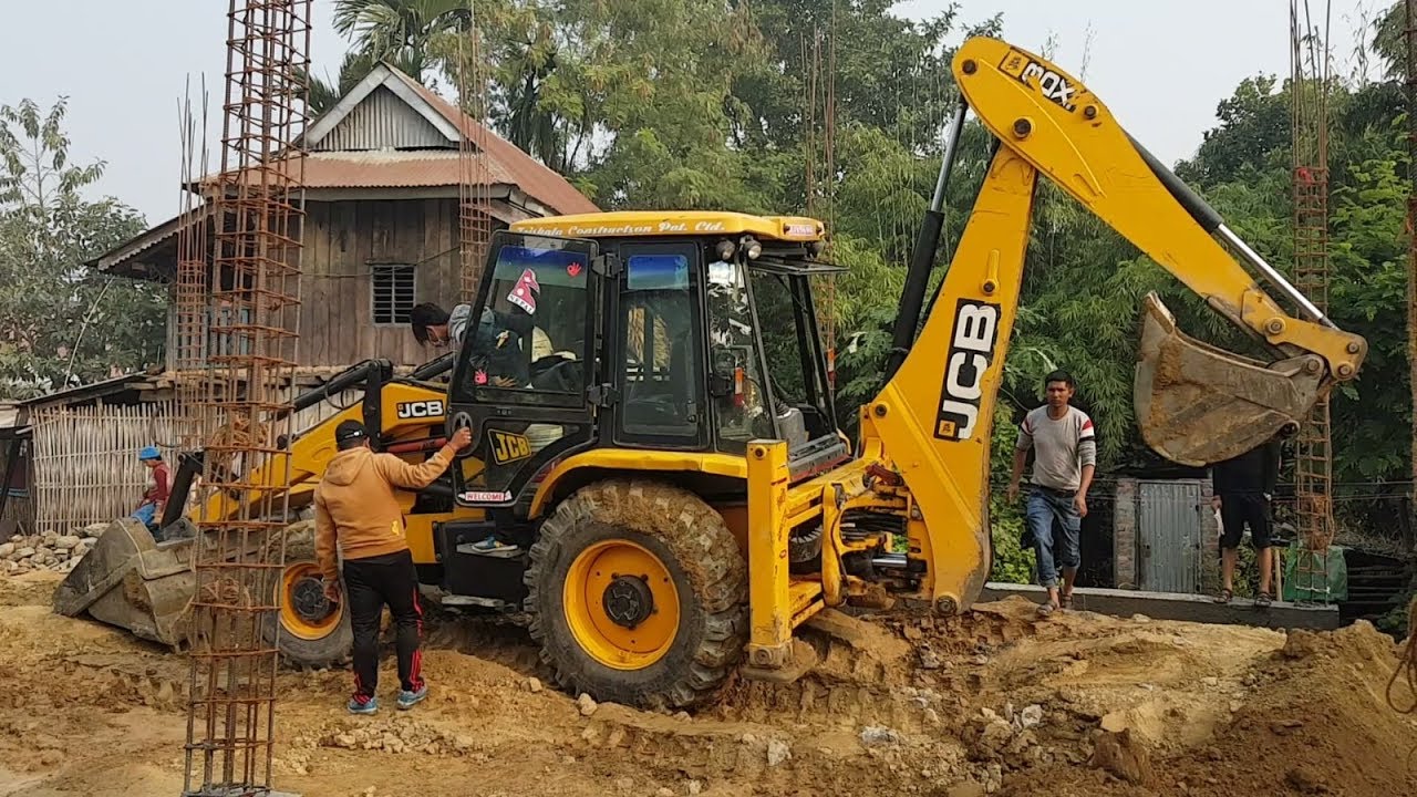 JCB Digger Working For Home Construction - JCB BACKHOE LOADER VIDEO ...