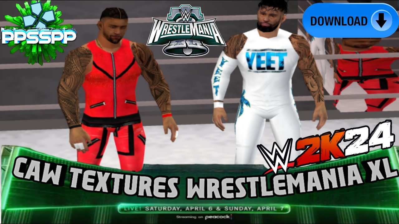 Jey and Jimmy Uso Caw Textures Wrestlemania XL for 2K24/ SVR 2011 ...