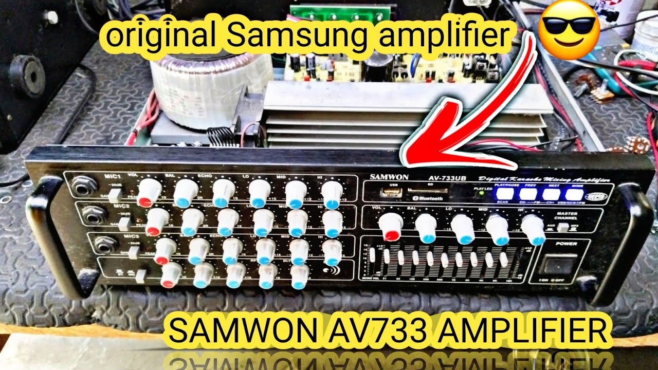 SAMWON av733 amplifier,review/soundcheck,tips on how to repair - YouTube