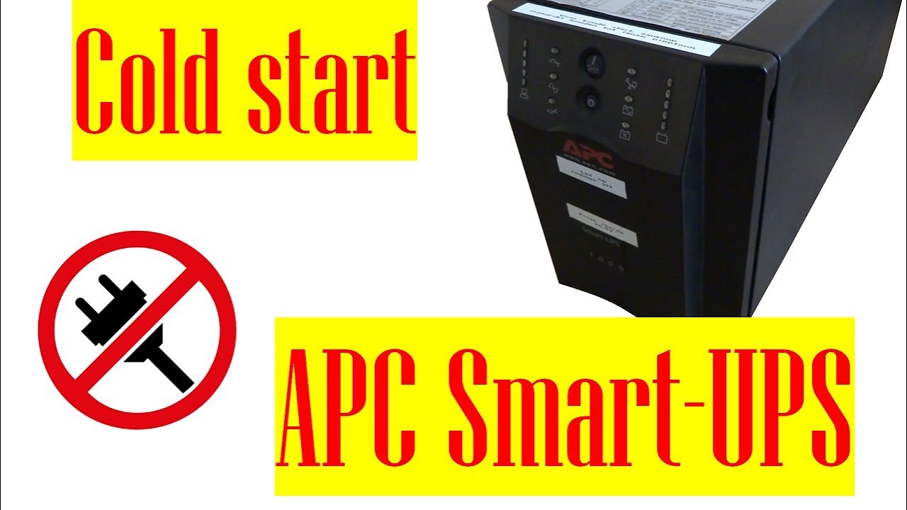 How to cold start a APC Smart-UPS (switching on without power) - YouTube