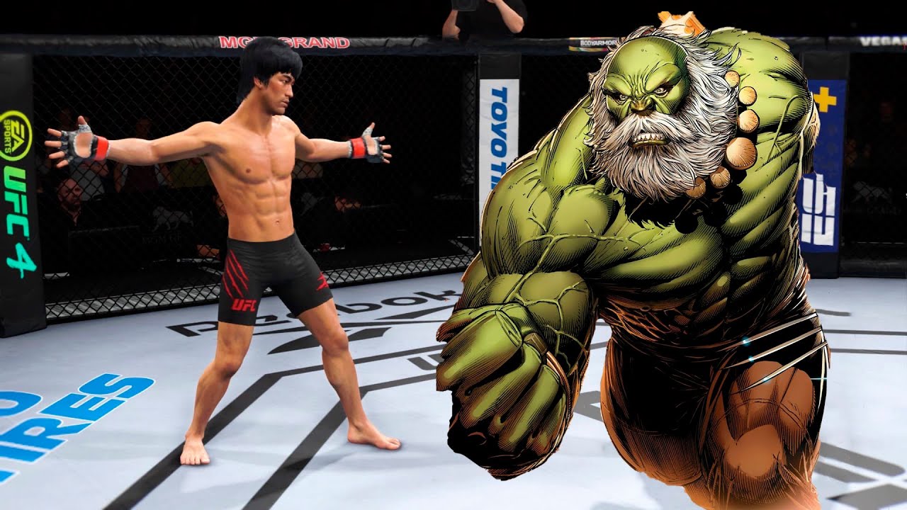 UFC4 Bruce Lee vs Evil hulk EA Sports UFC 4 - YouTube