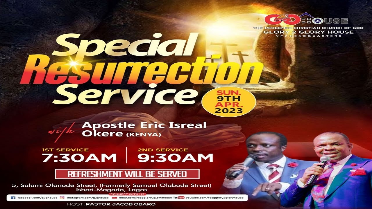 Special Resurrection Service || Sunday, 9th April, 2023 || 1st Service ...
