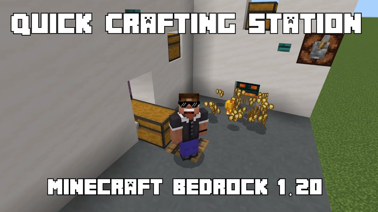 Quick Crafting Station - Minecraft Bedrock 1.20 - YouTube