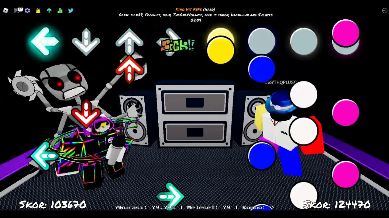 Friday Night Funkin Roblox King Hit Fefe Song Hard mode - YouTube