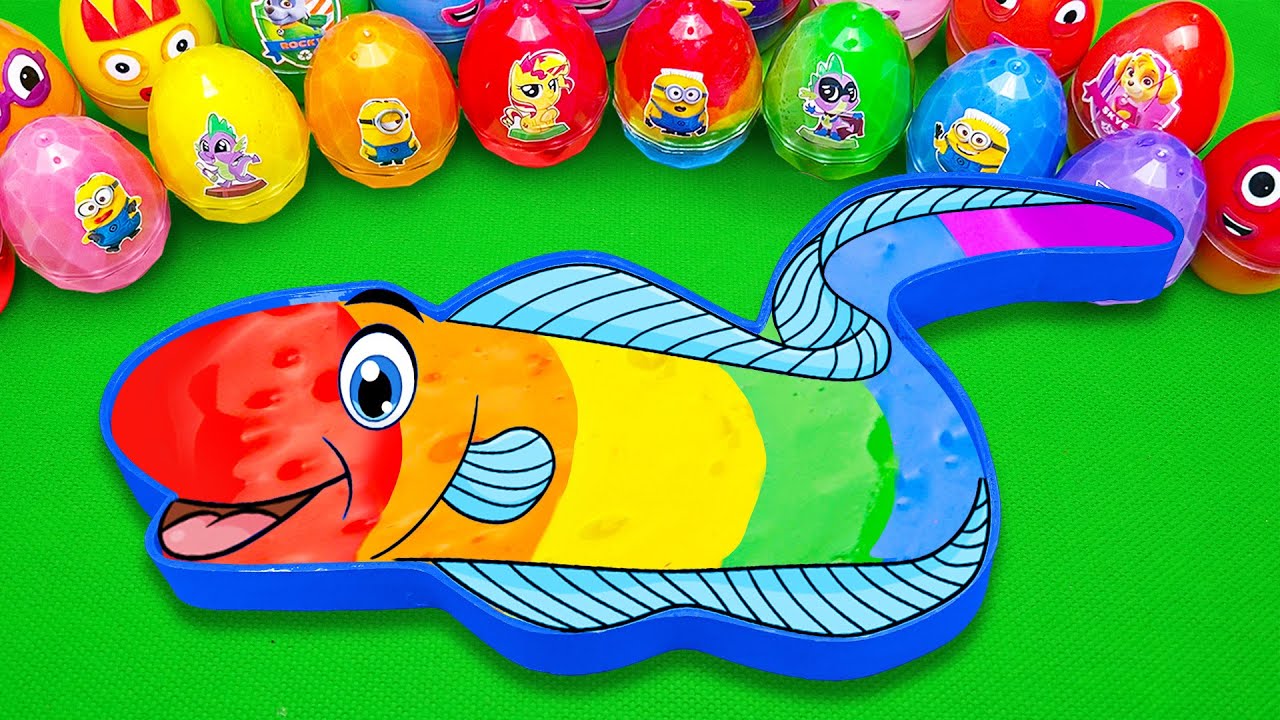 Suitcase SLIME: How to Make Rainbow Eel Bathtub by Mixing SLIME in ...