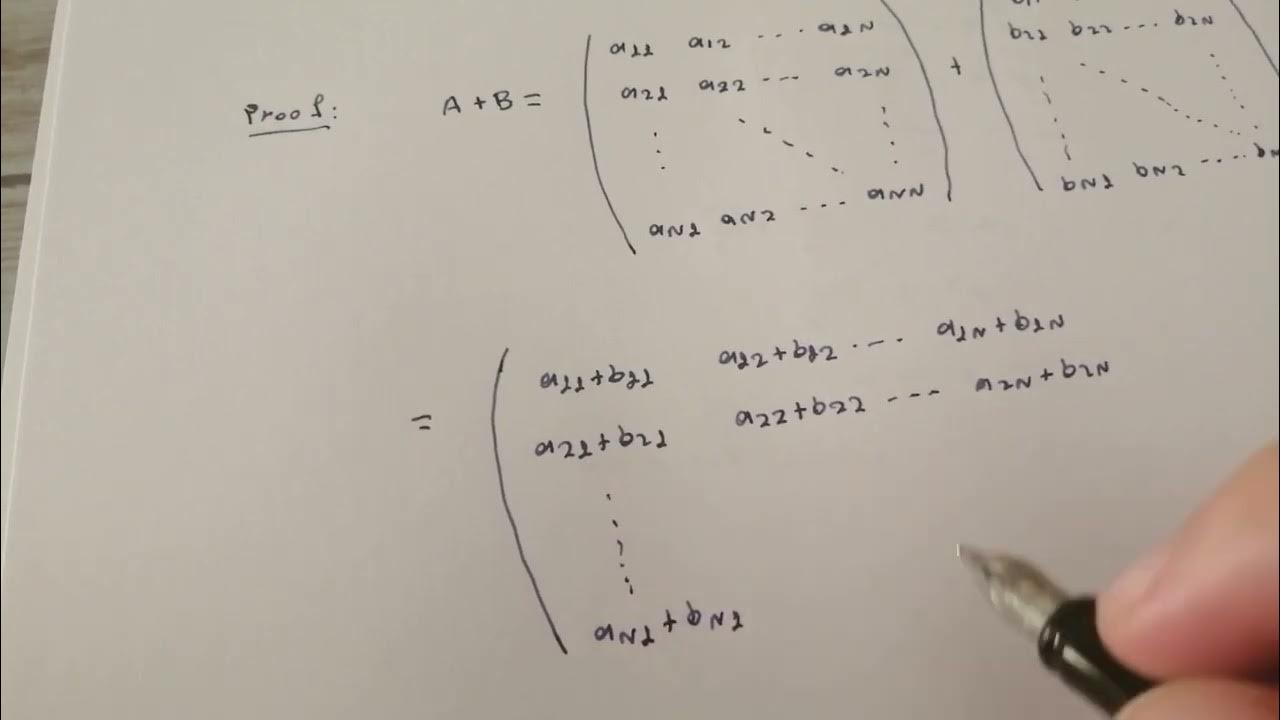 The trace of the sum of two matrices - YouTube