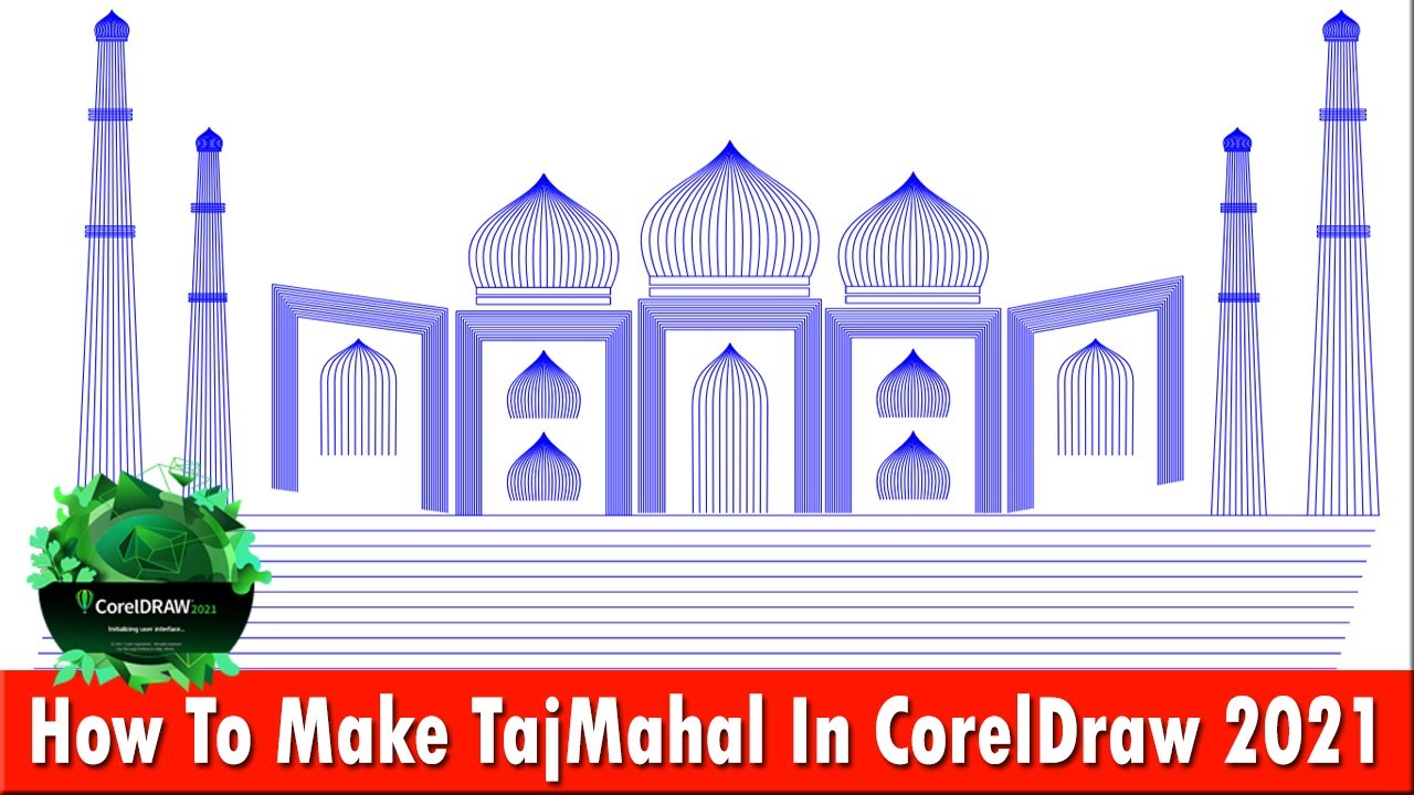How To Create Taj Mahal In CorelDraw Interactive Blend Tool Ka Magic Line Art In Corel Draw How To Create Taj Mahal In CorelDraw Interactive Blend Tool Ka Magic Line Art In Corel Draw