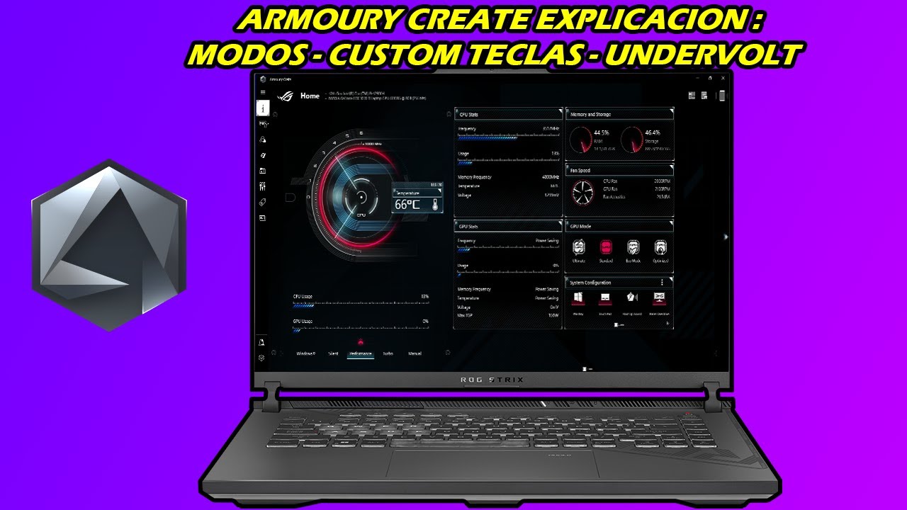ASUS ROG STRIX G16 / RTX 4060 / I7 13GEN / ARMOUR C FUNCIONES / TECLAS ...