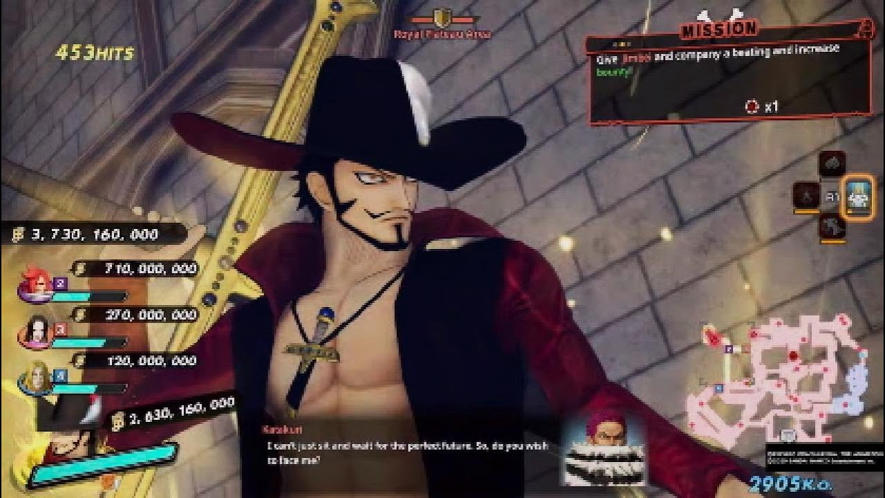 ONE PIECE PIRATE WARRIORS 4 - (Strong People of The New World) Dracule ...