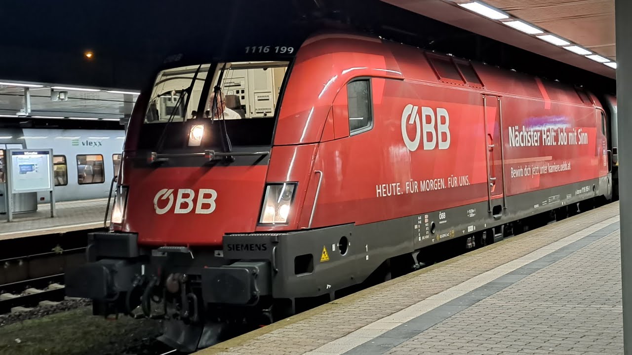EC 216 ÖBB Reihe 1116 199 + 1116 262 kam aus Graz Hbf #taurus ...