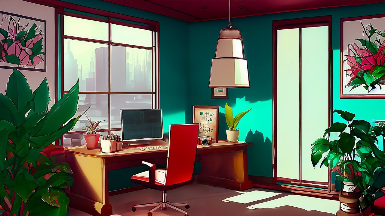 Rainy Day in the Home Office - 6 Hours of Relaxing Ambience for Working ...