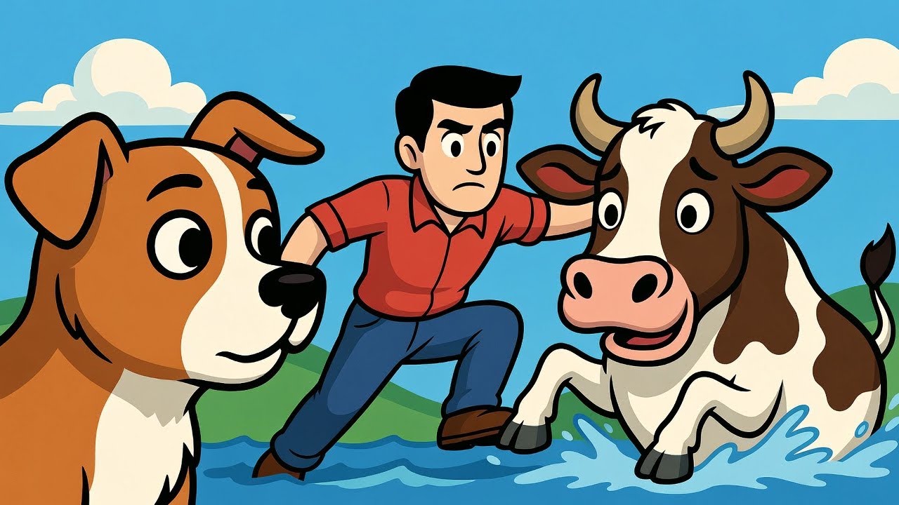Brave Cow, Dog & Man Unite in an Unbelievable Rescue Mission 🐄🐕 - YouTube
