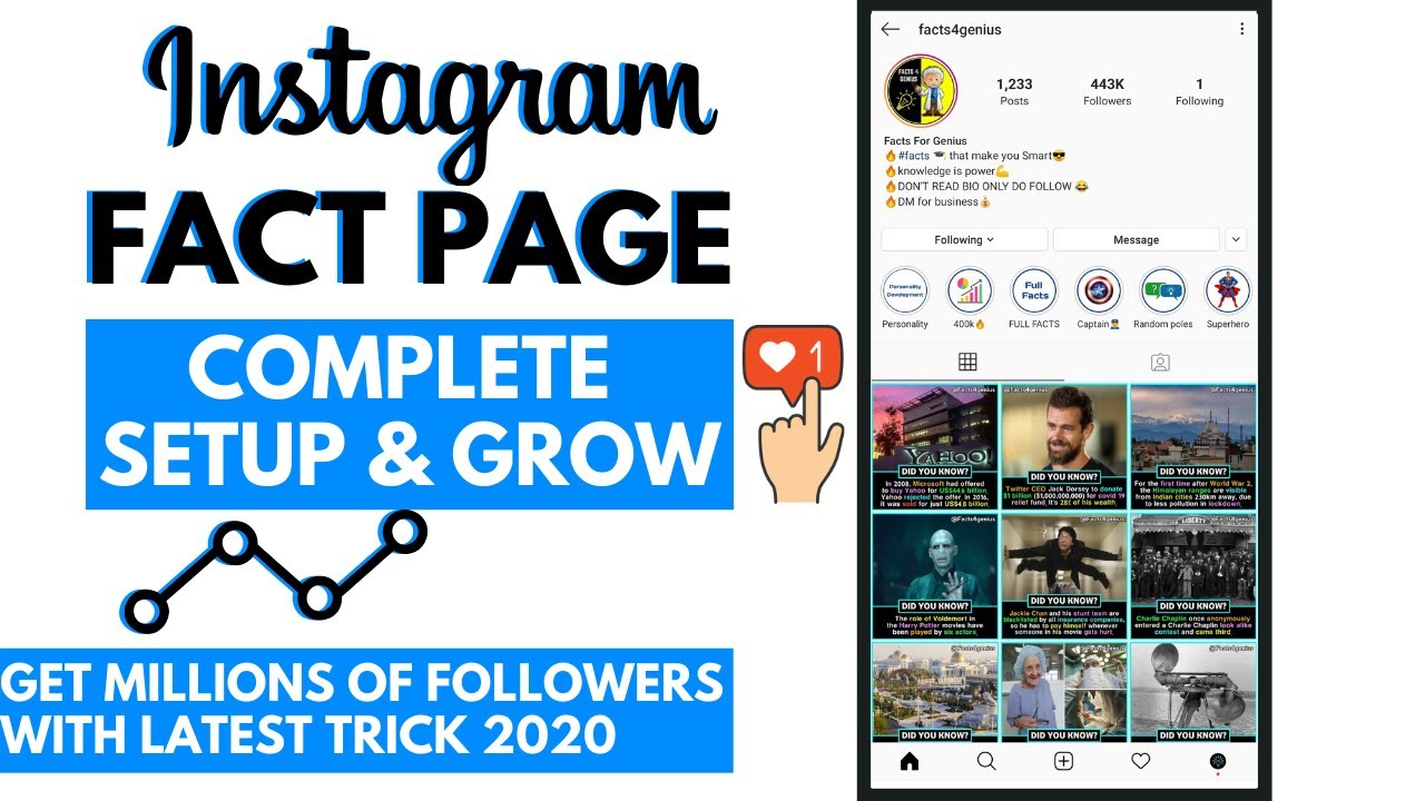 Instagram Fact Page | Grow Fact Page On Instagram | fact page growing ...
