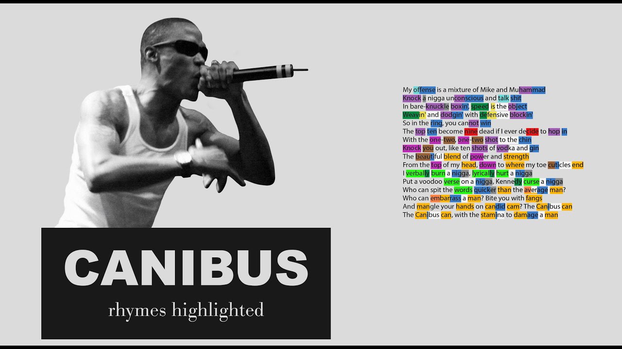 Canibus on 2000 B.C. - Verse 1 - Lyrics, Rhymes Highlighted (150) - YouTube