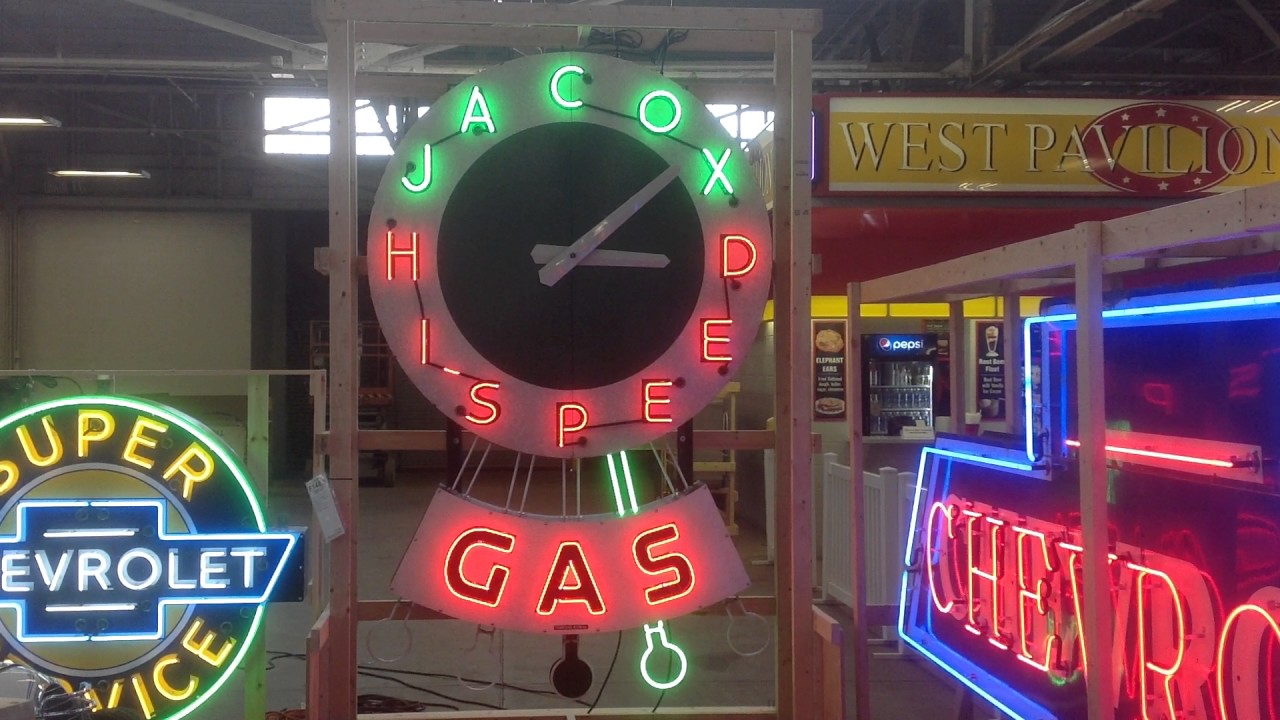 Hi-Speed Gas Neon Sign - Lot F148.1 - Indy 2017 - YouTube