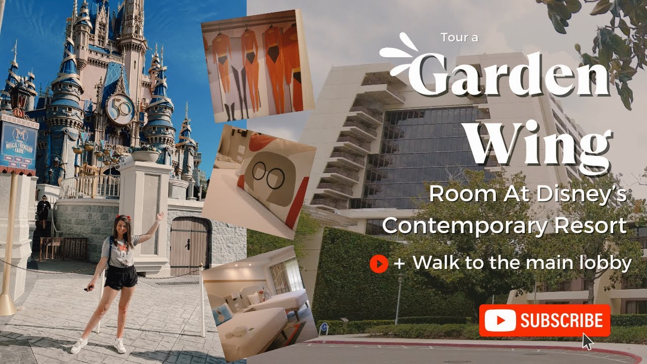 Tour a Contemporary Garden Wing Room + Walk to the Main Lobby! | Disney ...