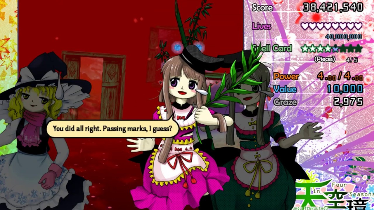 Touhou 16 - Hidden Star in Four Seasons - Perfect Stage 5 - Lunatic ...