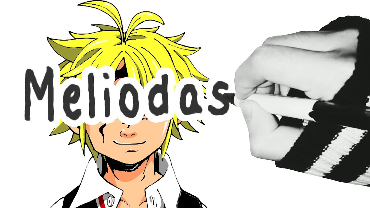 How to draw anime for begginers from the word Meliodas to drawing (The ...