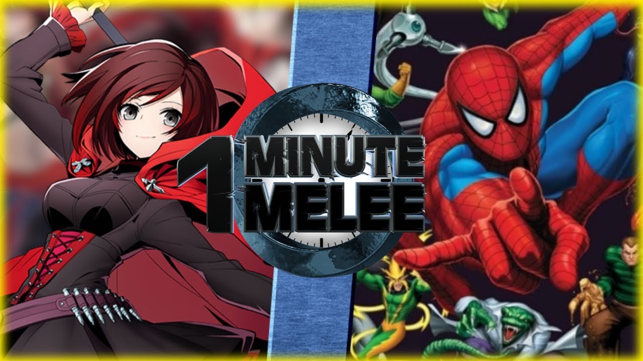 Ruby Rose vs Spiderman (RWBY vs SpiderMan) One Minute Melee S6 Bonus ...