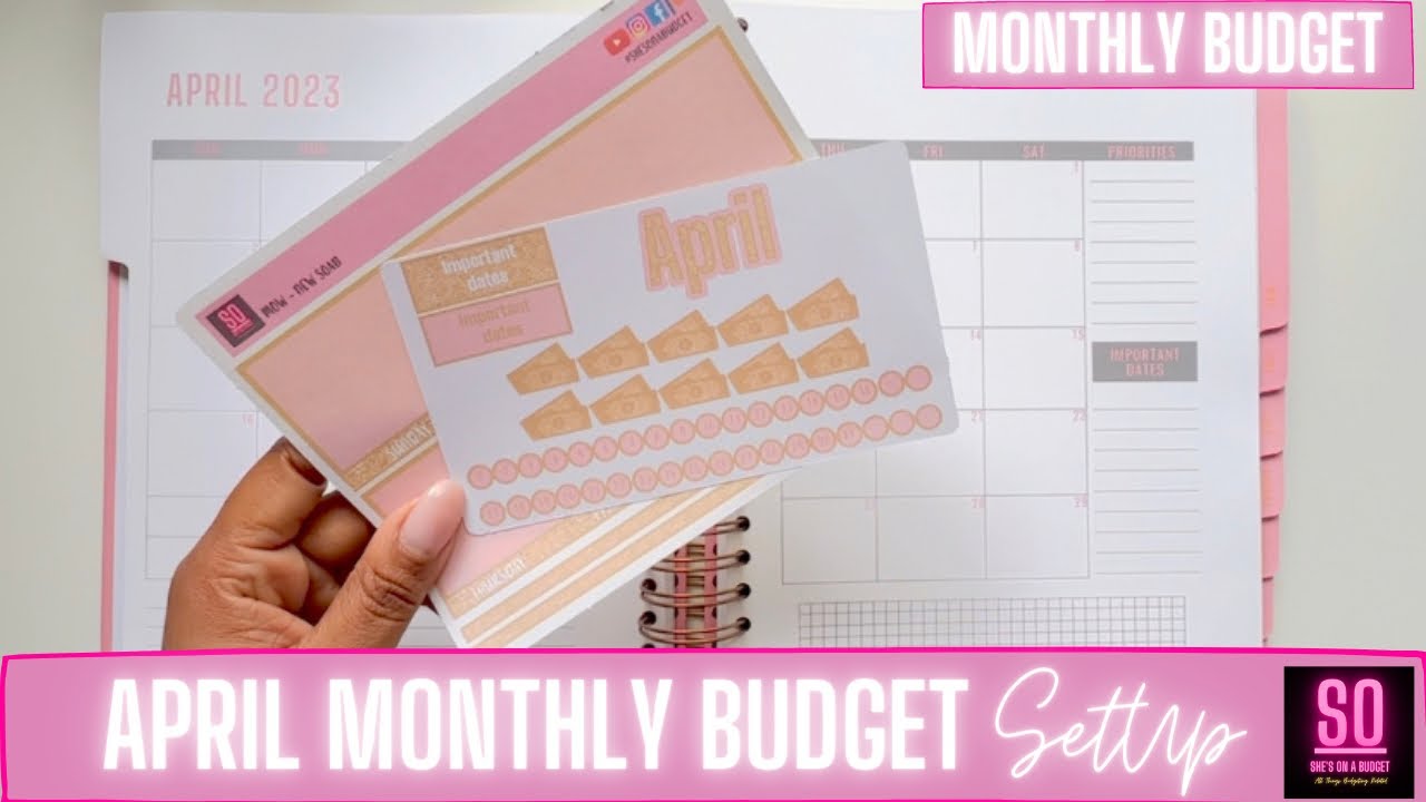 April Monthly Budget SETUP | Planner Set Up | April 2023 - YouTube