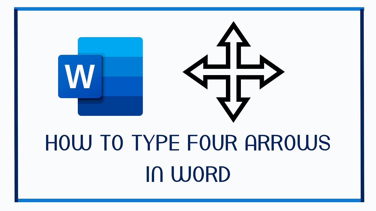 How to type four arrows in Word - YouTube