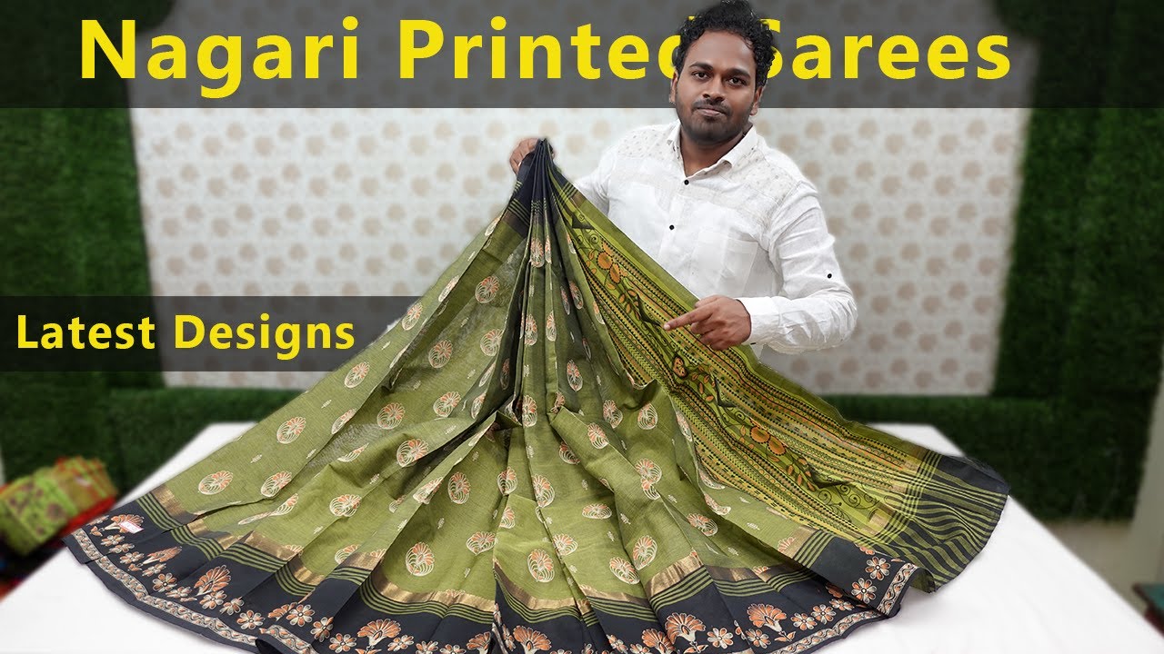 Nagari printed cotton sarees with wholesale prices | New Collections ...
