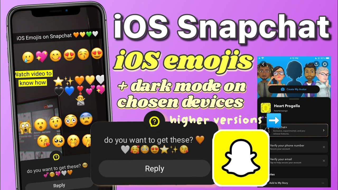 iOS Emoji Snapchat on Android (+dark mode feature for chosen devices ...