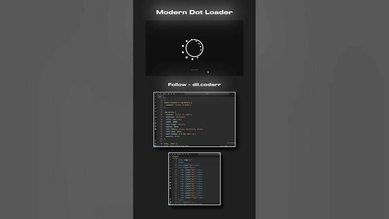 Modern Loader Animation Programming Coding Webdev Codingcommunity Mern Ai Js Html5 Css3