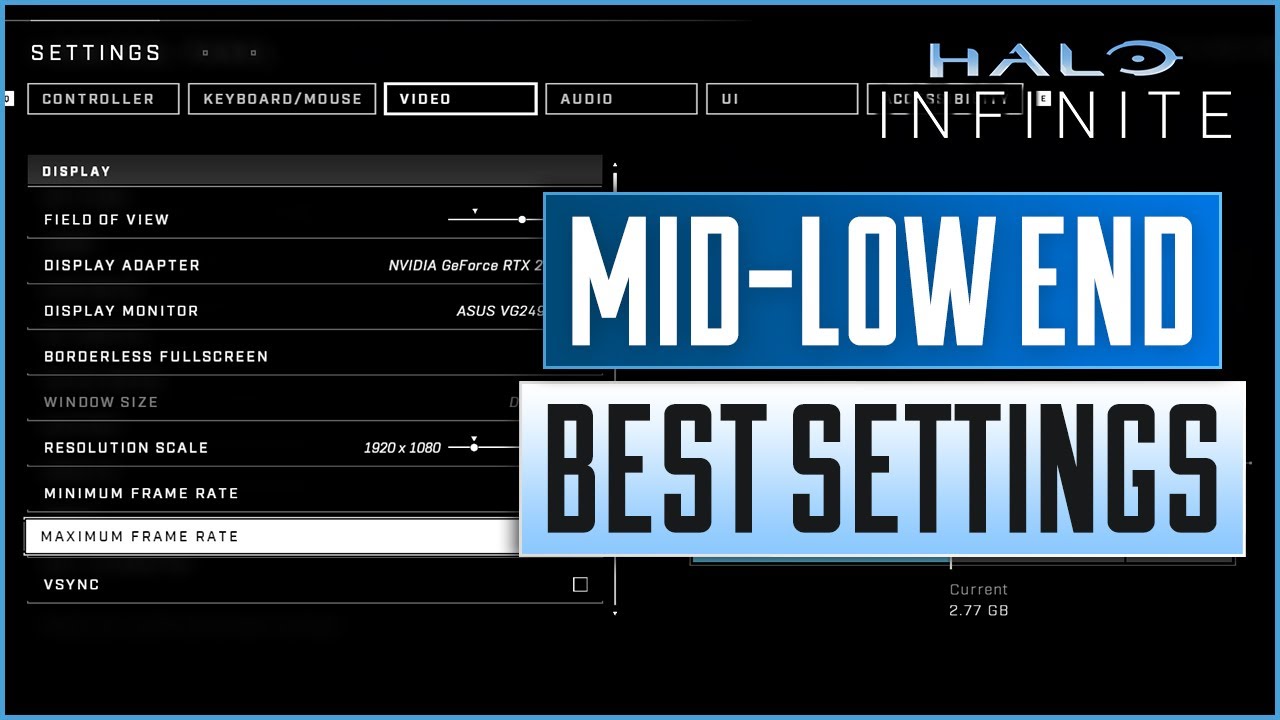 Halo Infinite VIDEO PC settings for Mid End & Low End PCs - YouTube