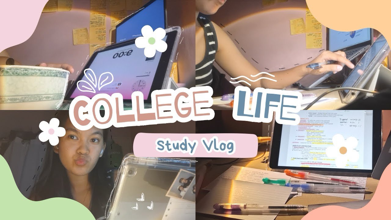 COLLEGE LIFE | productive day, study for Midterm exam, late night ...