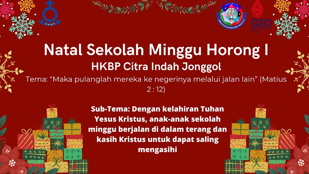 Natal Sekolah Minggu Horong I, Sabtu, 3 Desember 2022 - YouTube