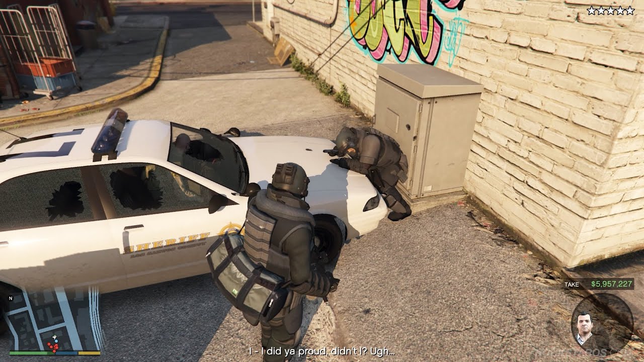 Norm Richards death scene - GTA 5 - YouTube