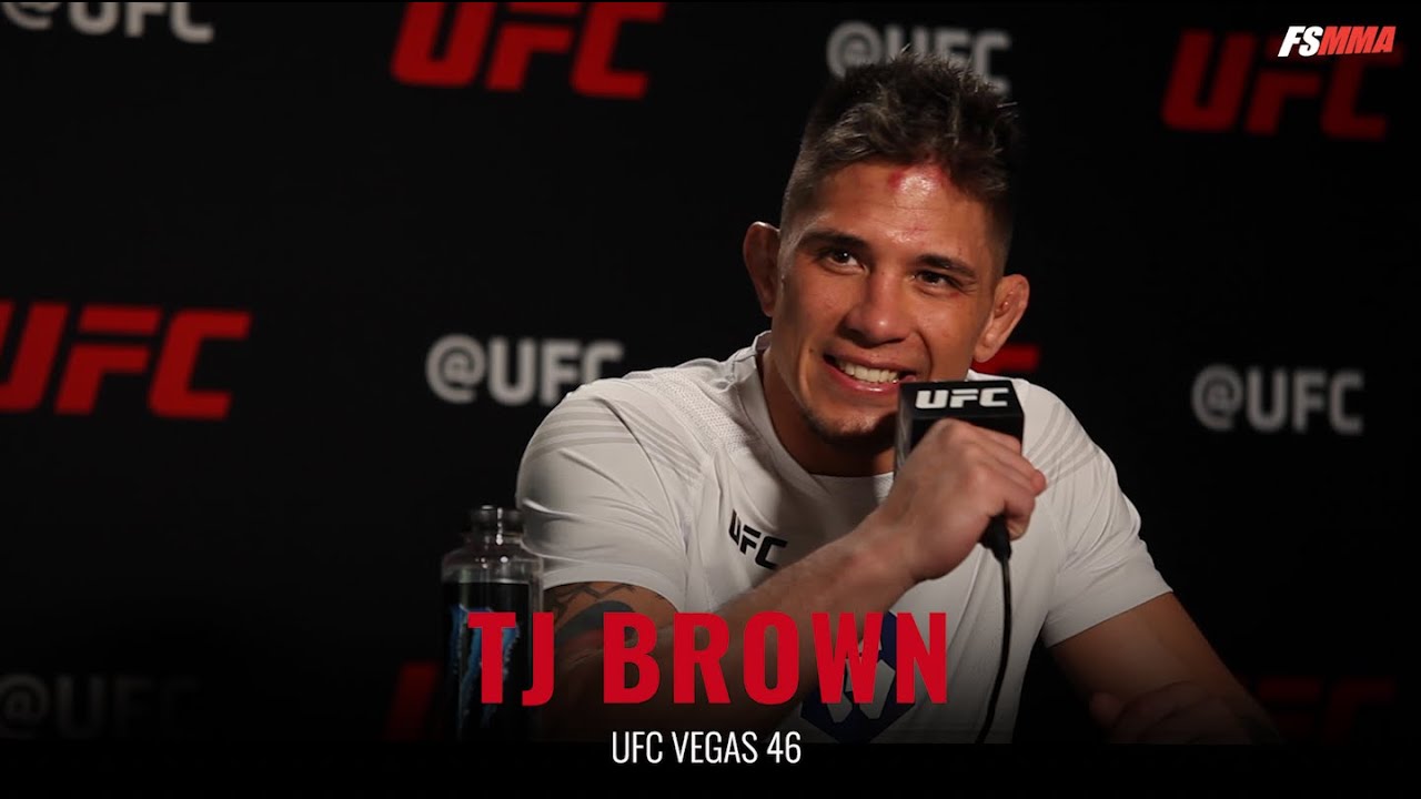 TJ Brown UFC Vegas 46 post-fight interview - YouTube