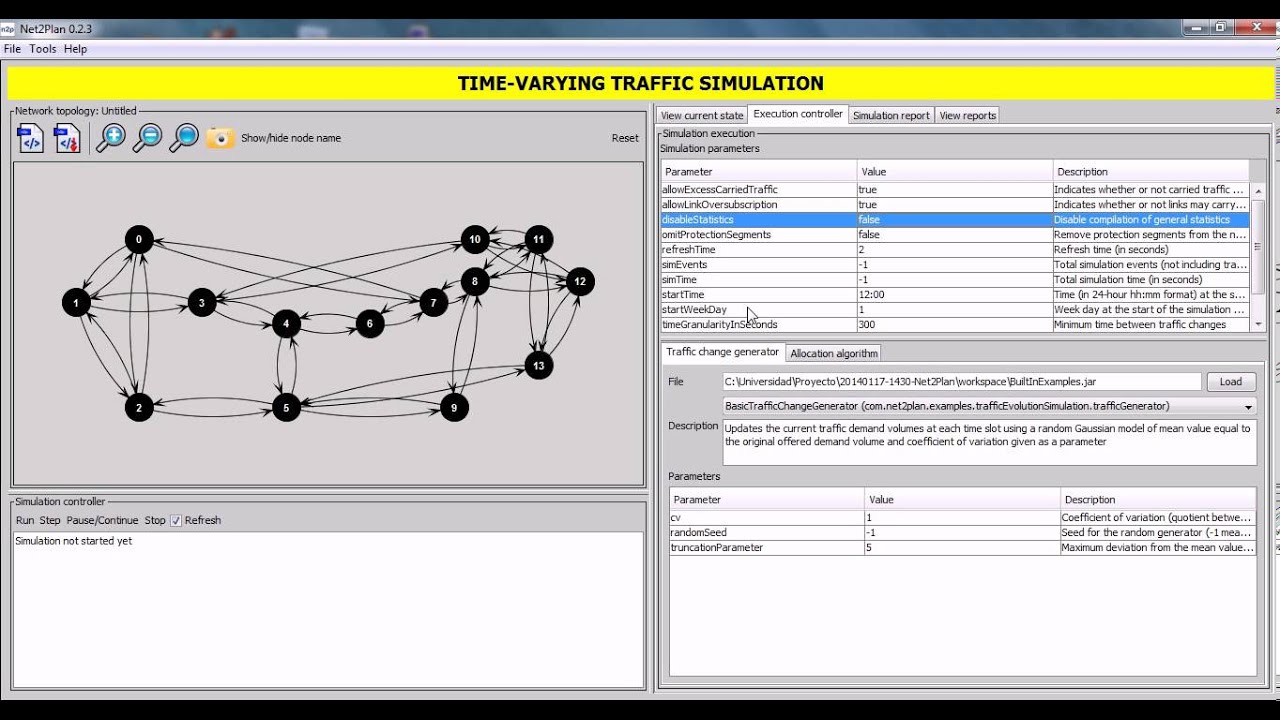 Getting started with Net2Plan: Time-Varying Traffic Simulation tool ...