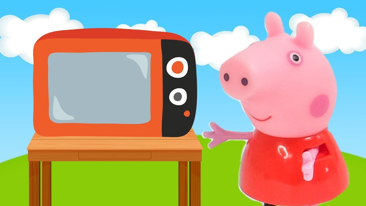 Peppa Pig and Giant microwave oven - Peppa Toys Play - YouTube