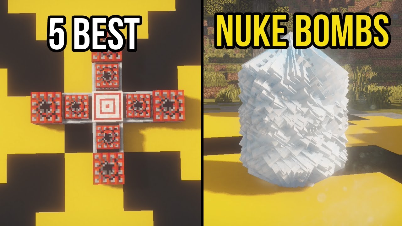 5 Best Nuclear Bombs in Minecraft | (no mods) - YouTube