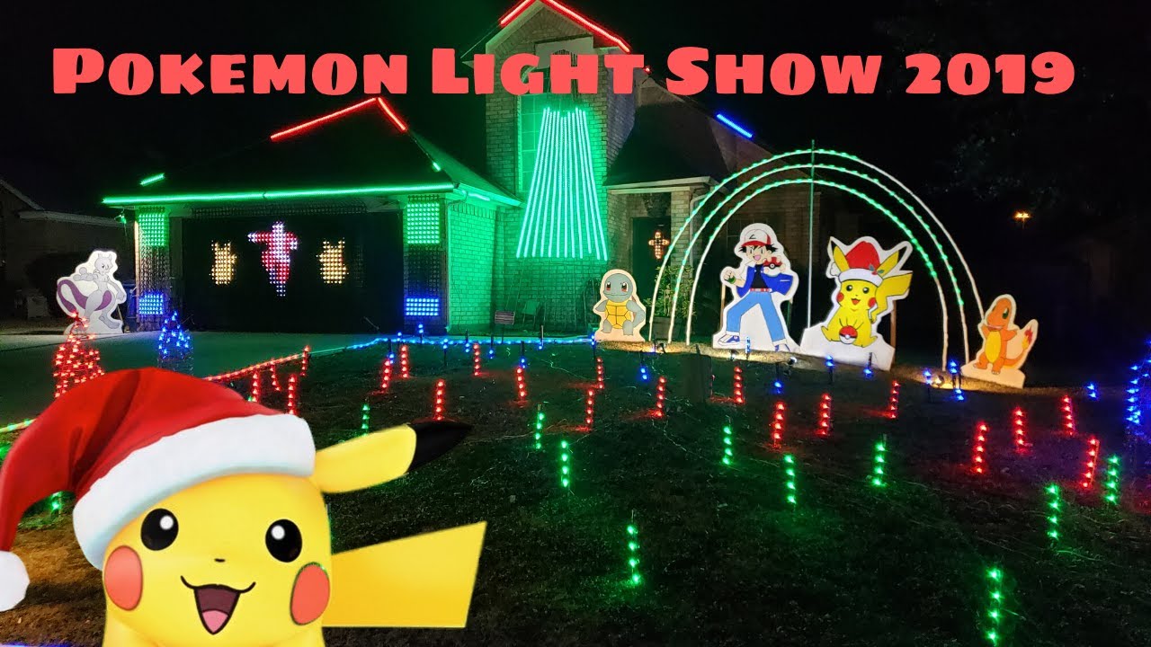 2019 Pokemon Light Show (Haltom City, TX) - YouTube