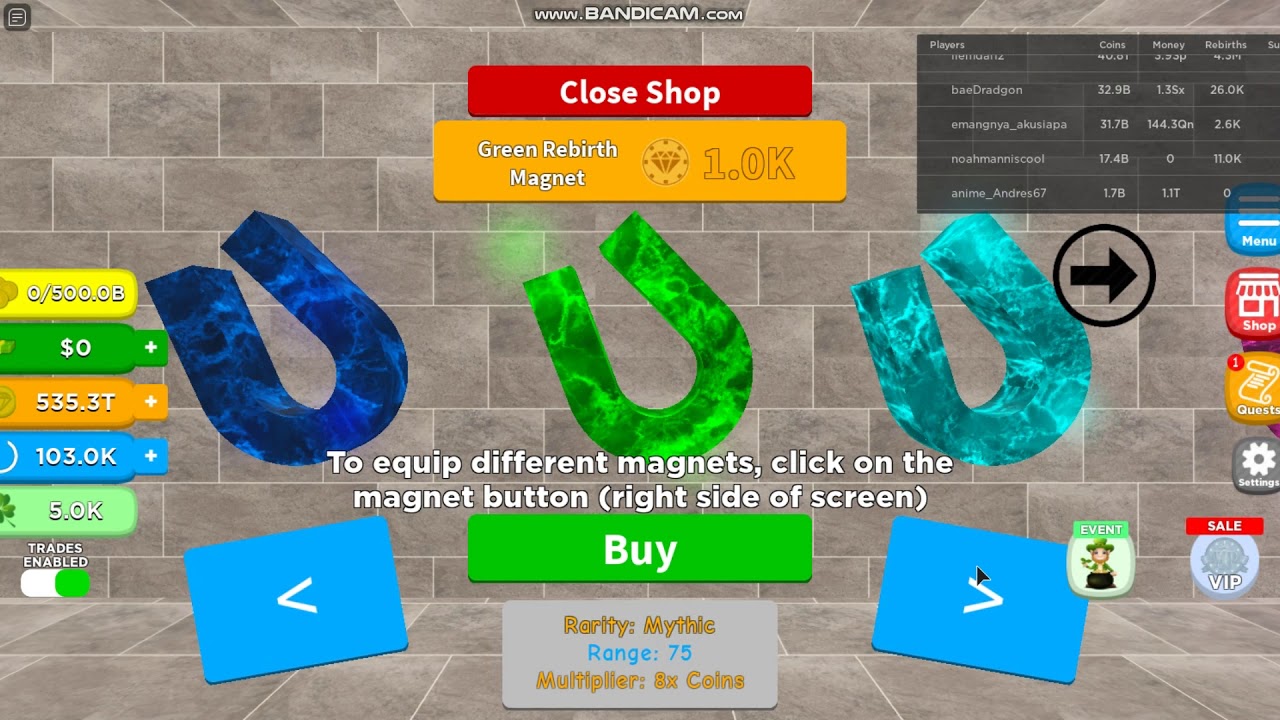 MAGNET SIMULATOR PT.2! I GOT 100000 REBIRTHS!!! - YouTube