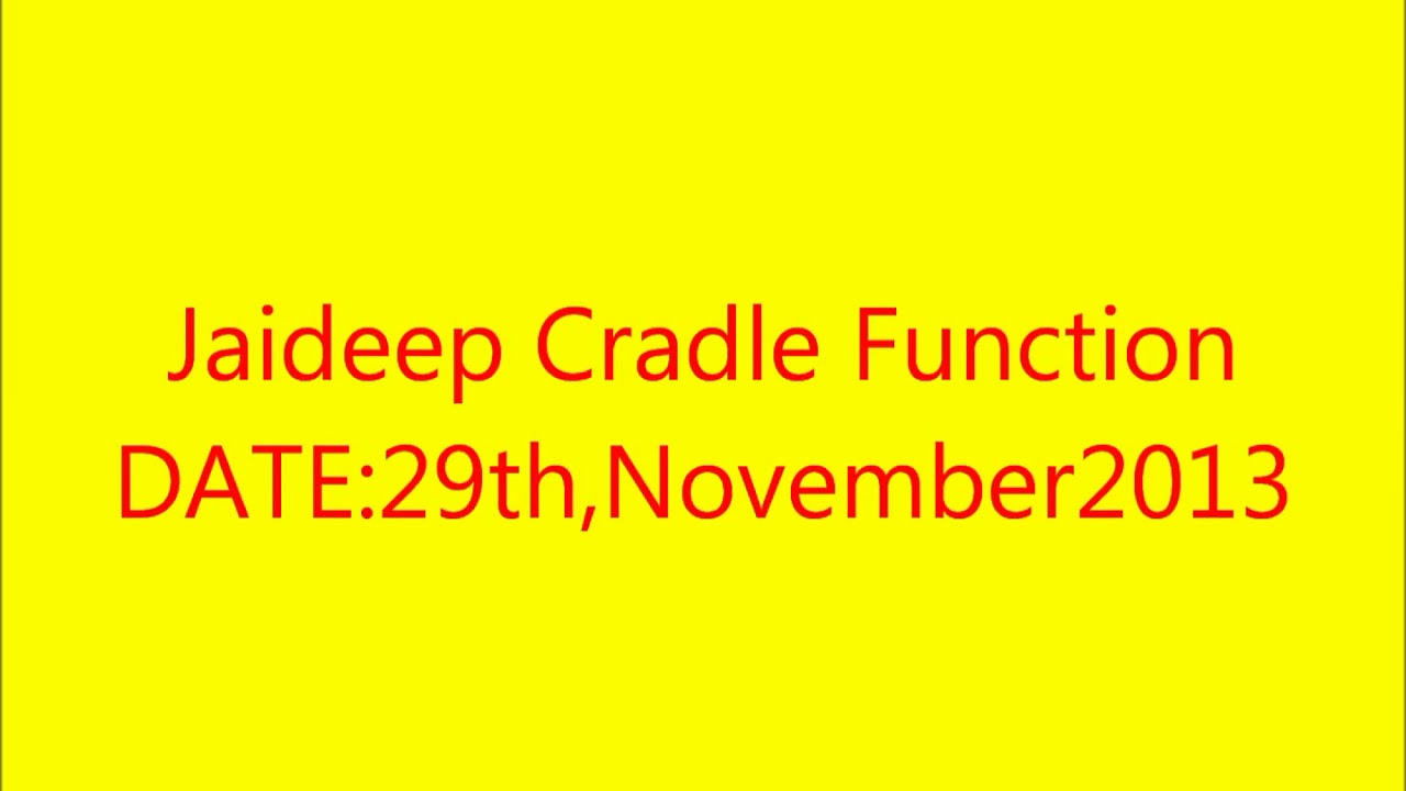 Cradle function - YouTube