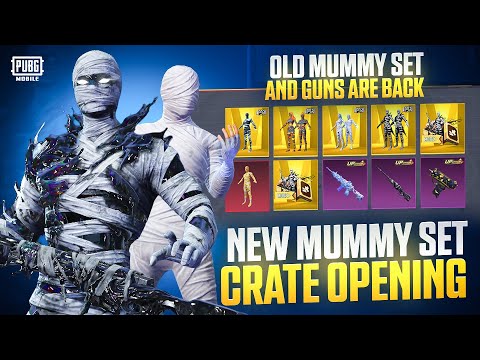 😱ALL MUMMY SETS BACK CRATE OPENING PUBG